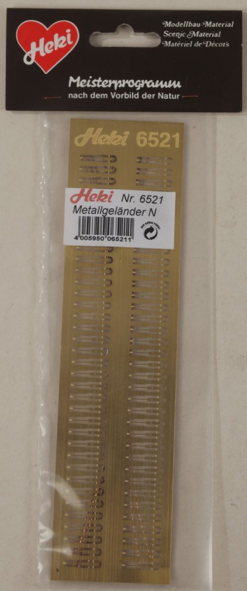 Heki 6521 Metallgeländer N, 60 Pfosten, 20 Kupferdrähte á 20 cm, 16,80
