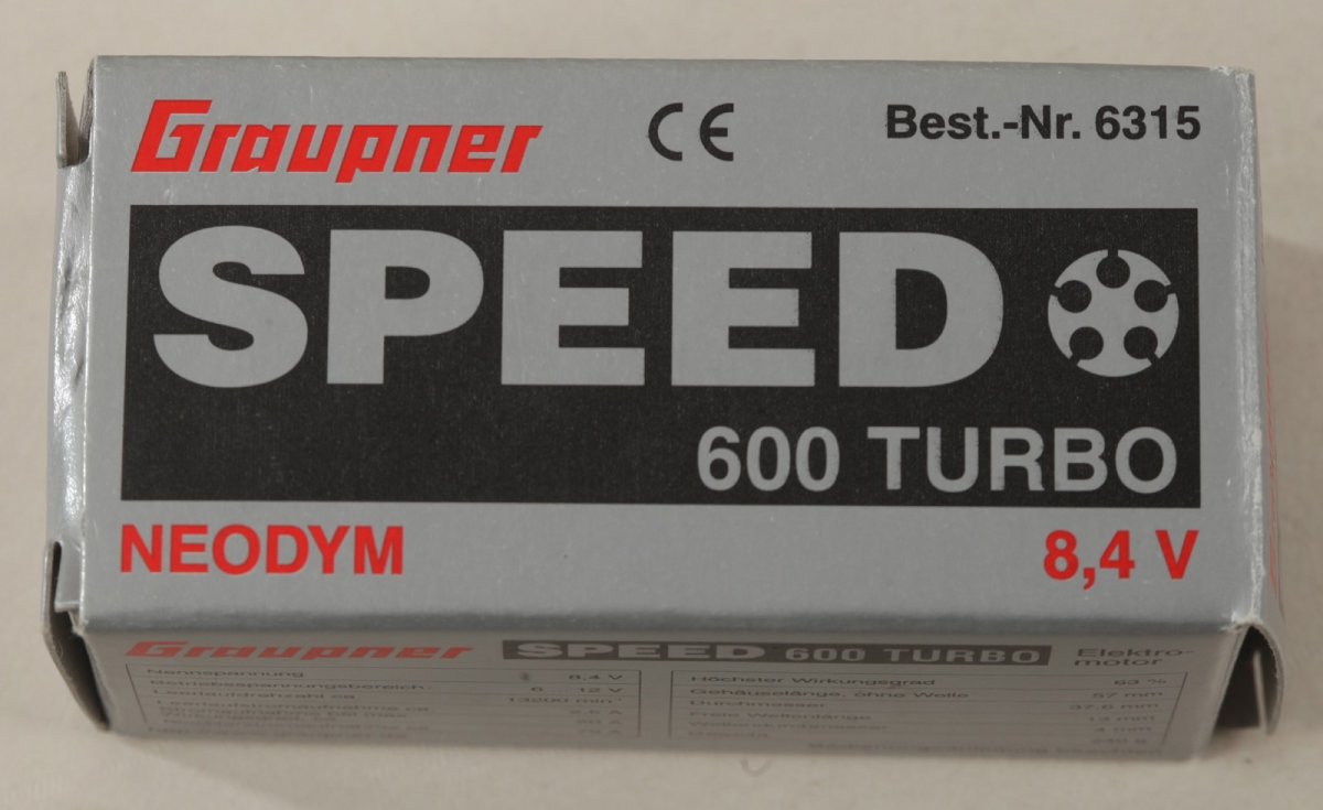 Graupner 6315 SPEED 600 Turbo 8,4 V, 33,10
