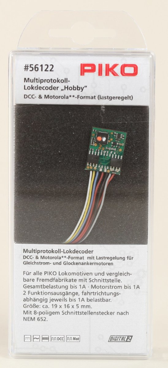 PIKO 56122 Multiprotokoll-Lokdecoder Hobby DCC & Motorola Format (las, 31,00