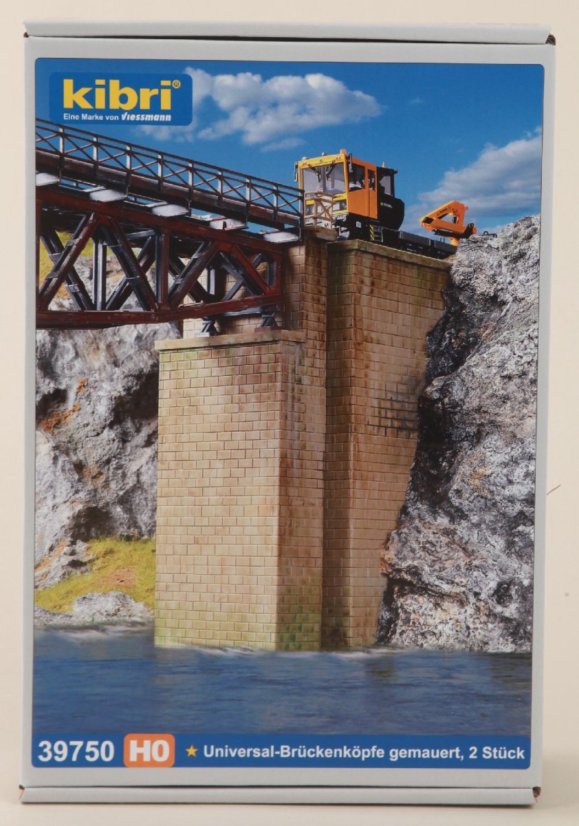 Kibri 39750 H0 Universal-Brückenköpfe gemauert, 2 Stück, 27,00