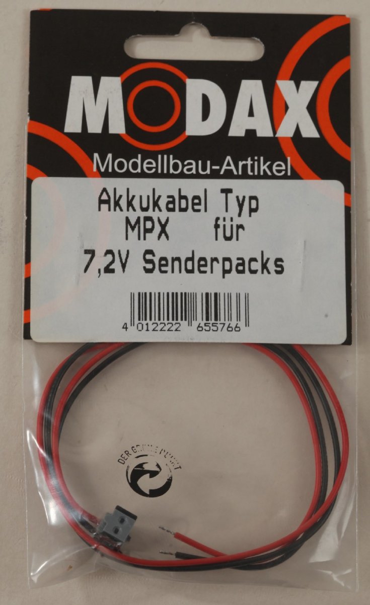 Modax 65576 Sender Akkukabel für MPX 7,2V, 5,00