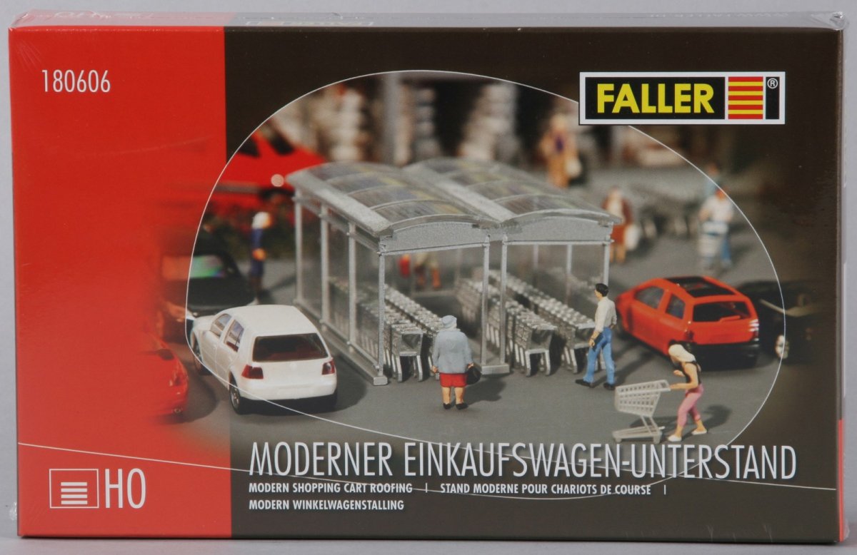 Faller 180606 Moderner Einkaufswagen-Unterstand, 21,00