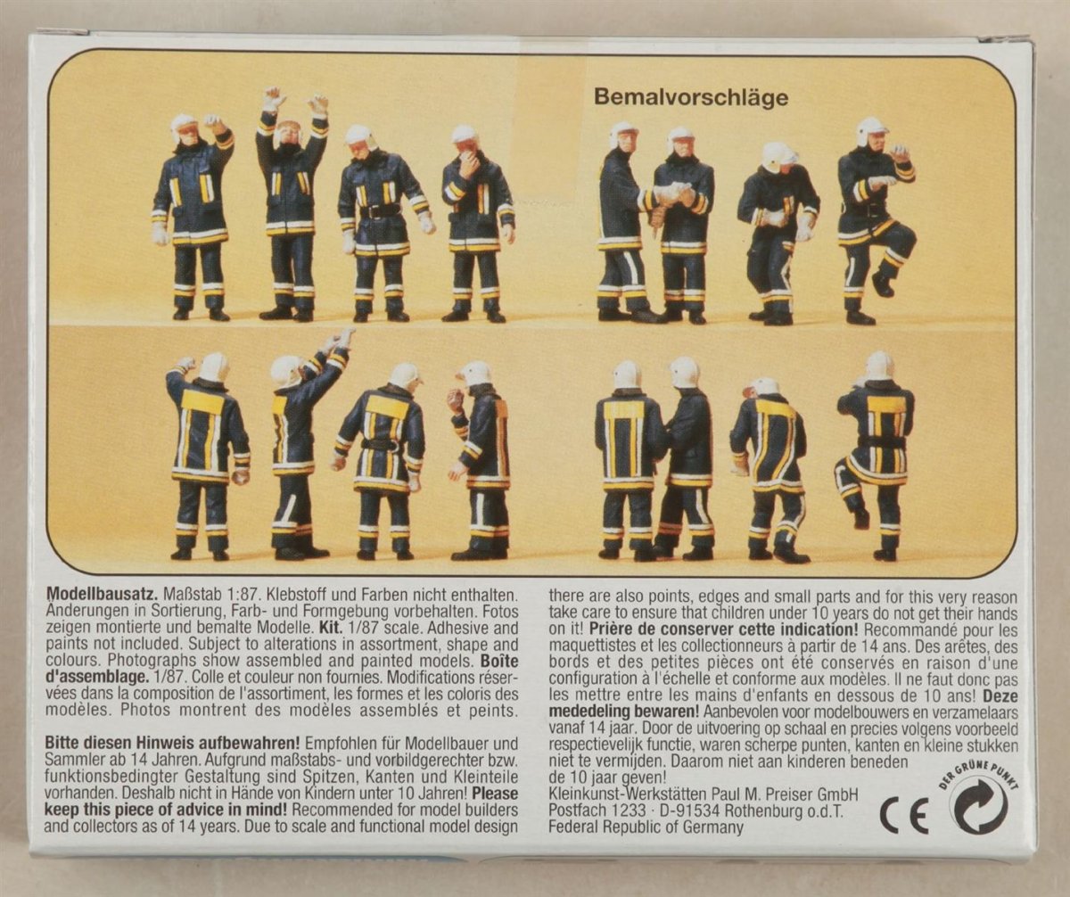 Preiser 16351 Feuerwehrmänner in moderner E 1/87, 16,70