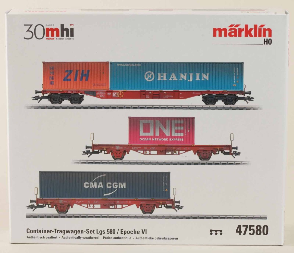 Märklin 47580 Containerwagen-Set Lgs 580 DB, 199,00
